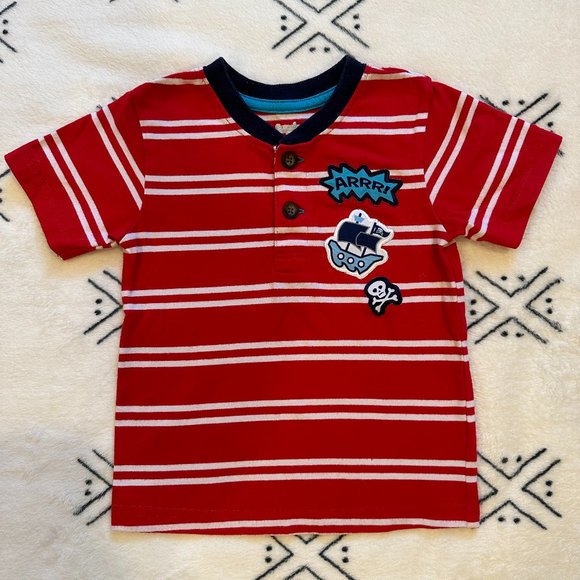 Shirts & Tops | Boys Striped Pirate Ship Tee | Poshmark